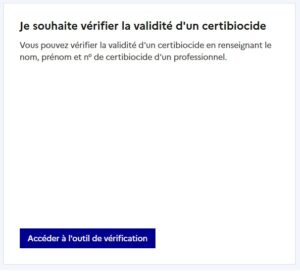 Application Certibiocide : inscription simplifiée